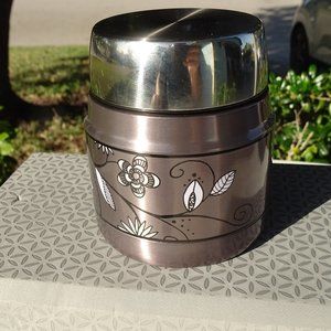 Thermos | Kitchen | Thermos Brand Floral Pattern Metal Food Or Beverage ...